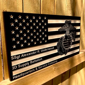 Personalized Wood Engraved Military Wall Plaques, Army, Navy, Coast ...