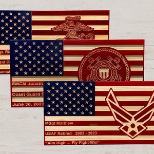 Personalized Wood Engraved Military Wall Plaques, Army, Navy, Coast ...