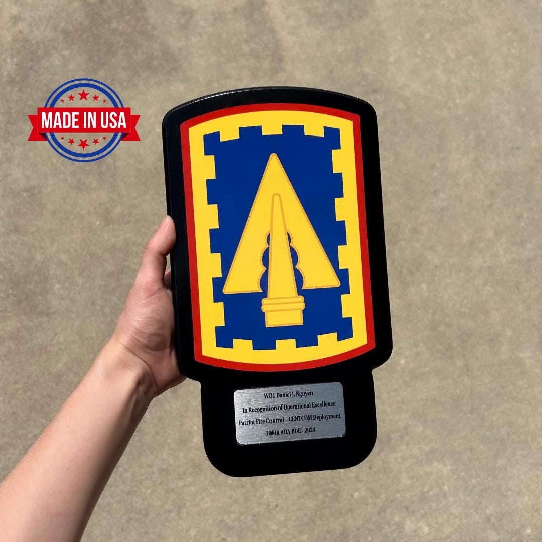 Custom U.S. Army Brigade Award Plaque - Military PCS Gift - Retirement ...