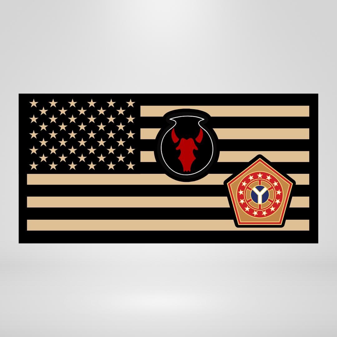Military Plaque Custom Double Emblem - Army - Air Force - Marines ...