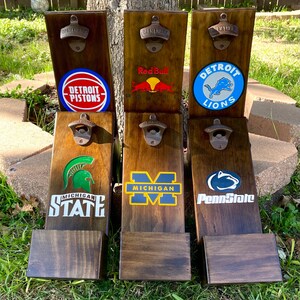 Beer Bottle Opener Wall Mount Sports Team NBA NFL MLB - Etsy