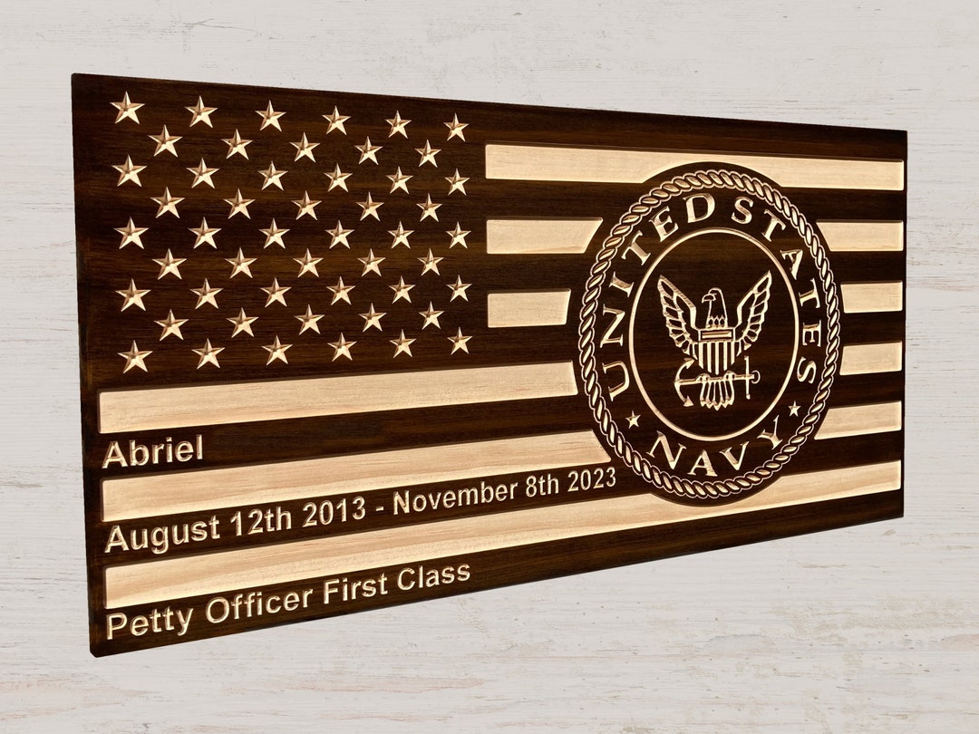 US Navy Military Plaque Personalized Wood Engraved Wall Plaque - Etsy