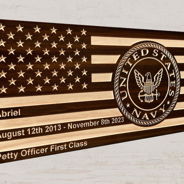 Navy Wood Plaque - Etsy