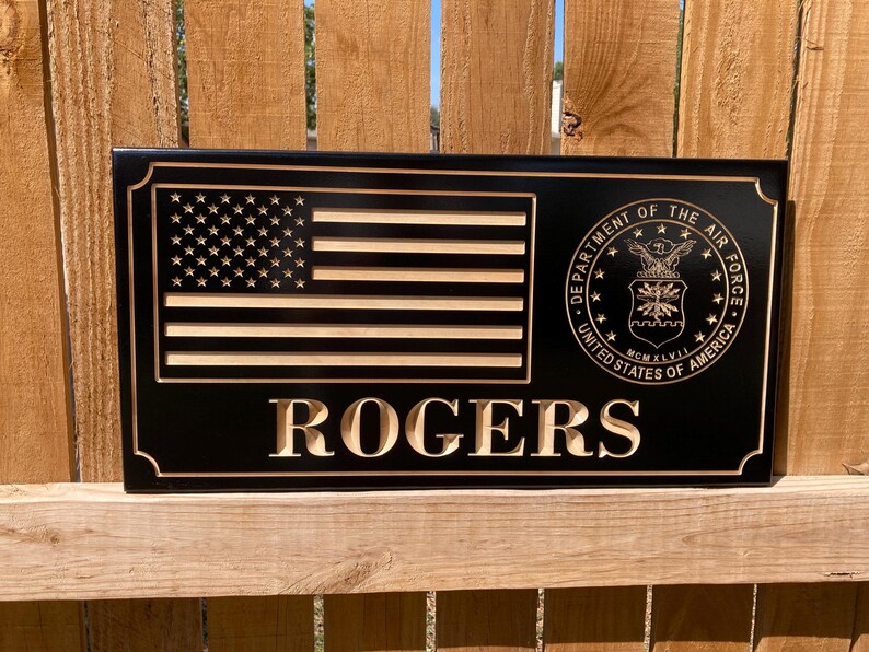 Personalized Wood Engraved Military Wall Plaque - Army - Navy - Coast ...