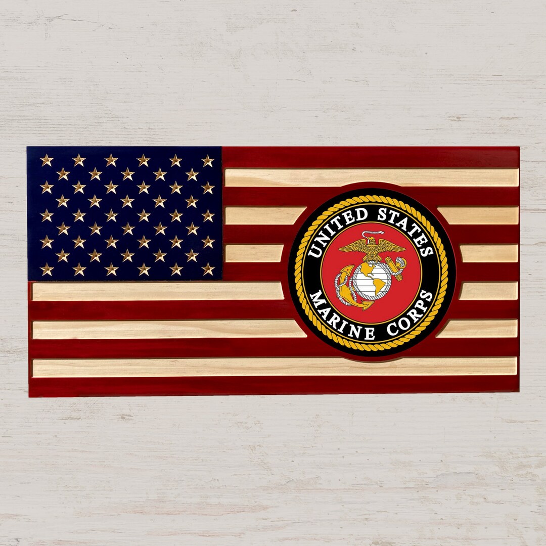 Marine Corps Military Plaque Personalized Wood Engraved Wall Plaques ...
