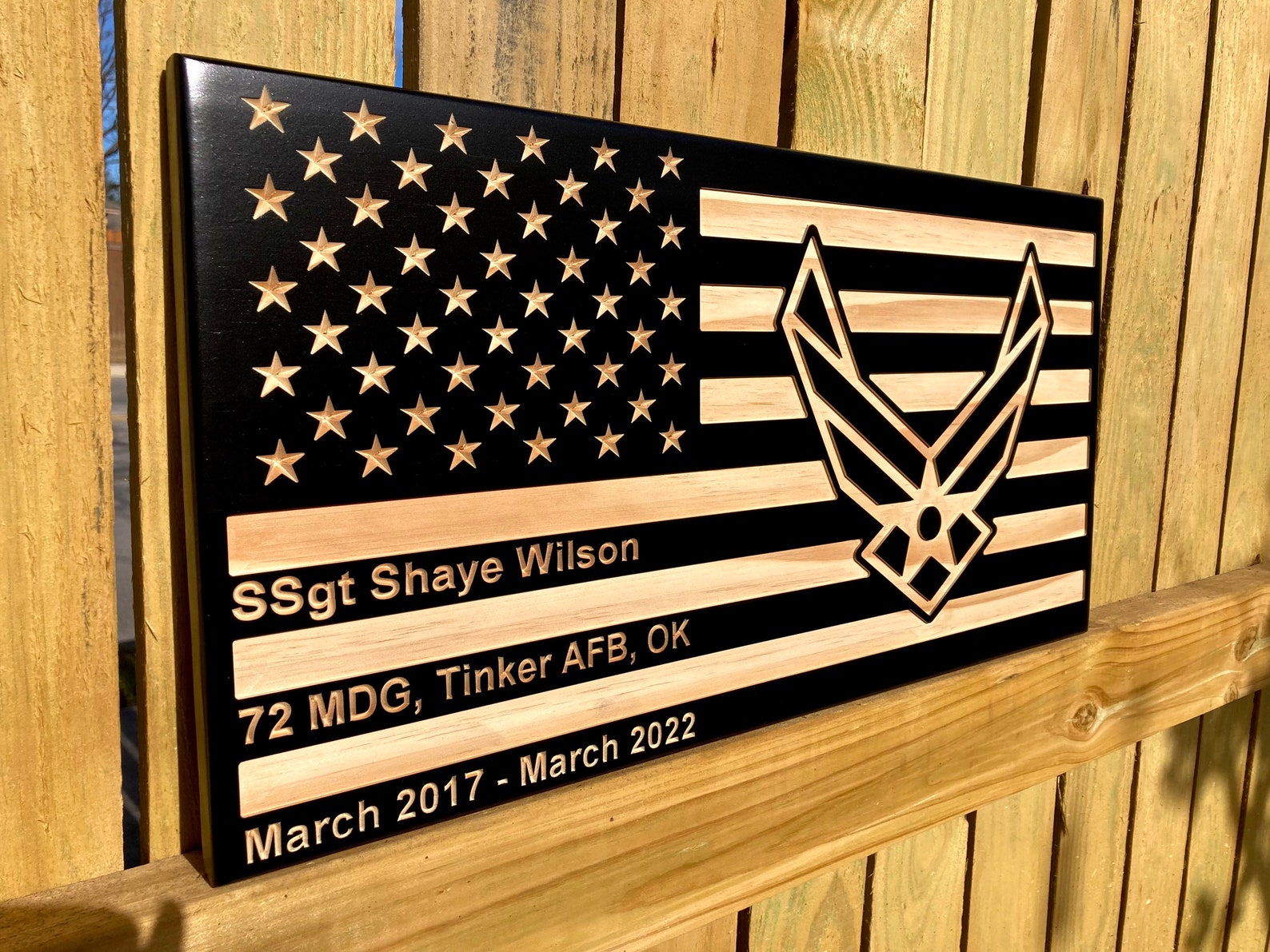 Personalized Wood Engraved Military Wall Plaques Army Navy - Etsy