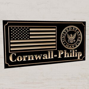 Personalized Wood Engraved Military Wall Plaques, Army, Navy, Coast ...