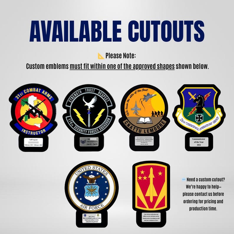 Custom U.S. Air Force Squadron Plaque - Military PCS Gift - Retirement ...