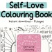 Digital Self-love Colouring Book Activity Book Self-love - Etsy