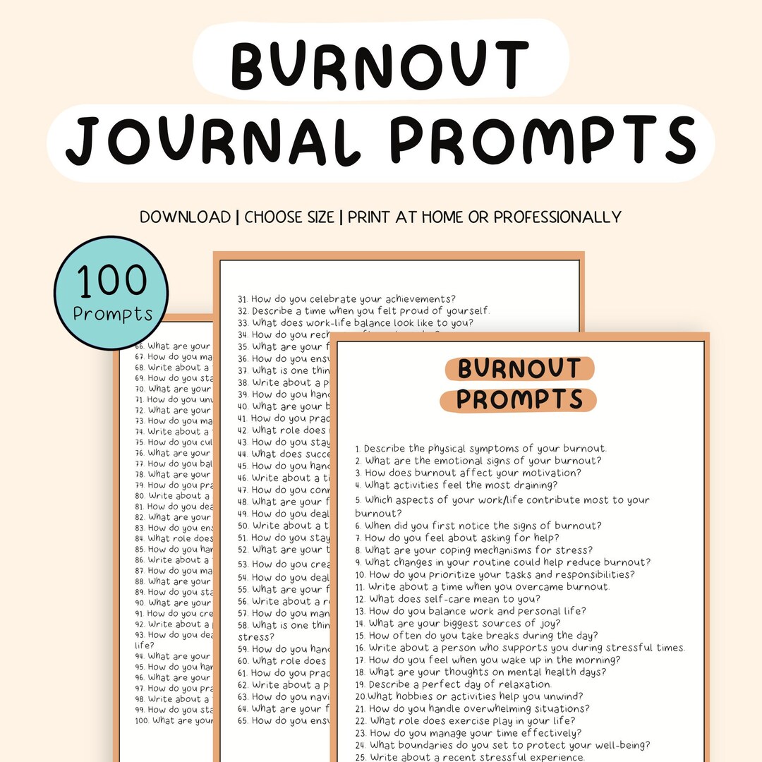Burnout Journal Prompts | Burnout Prompts | Journaling Prompts | Self ...
