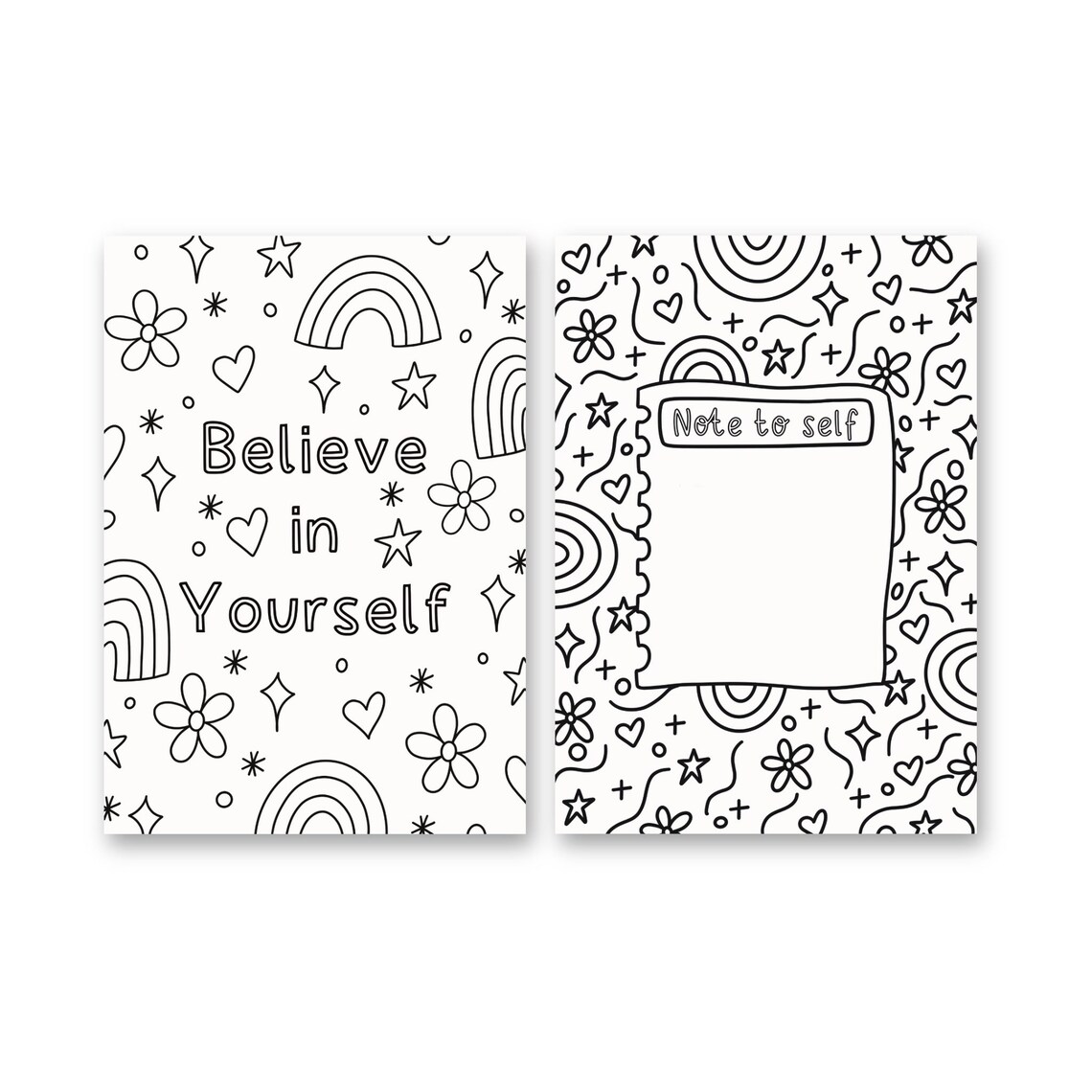 Digital Self-care Colouring Book Activity Book | Etsy