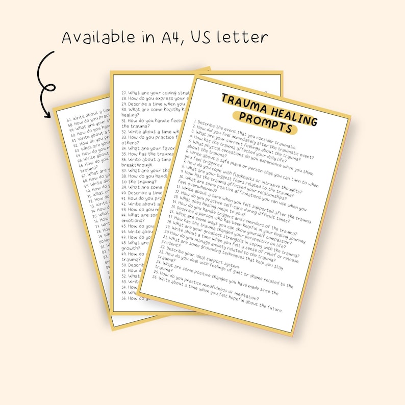 Trauma Healing Journal Prompts | Trauma Healing Prompts | Journaling ...