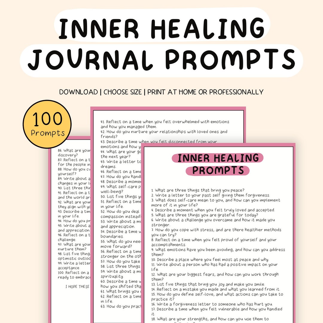Inner Healing Journal Prompts | Inner Healing Prompts | Journaling ...