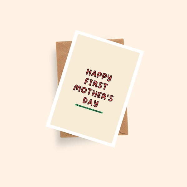 First Time Mom Card Etsy