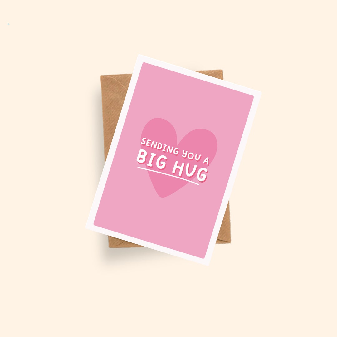 Sending You A Big Hug Card | Thinking of You Card | A6 Card | Card for ...