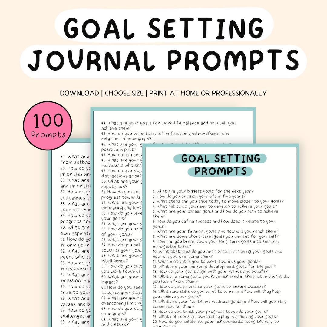 Goal Setting Journal Prompts | Goal Productivity Prompts | Journaling ...