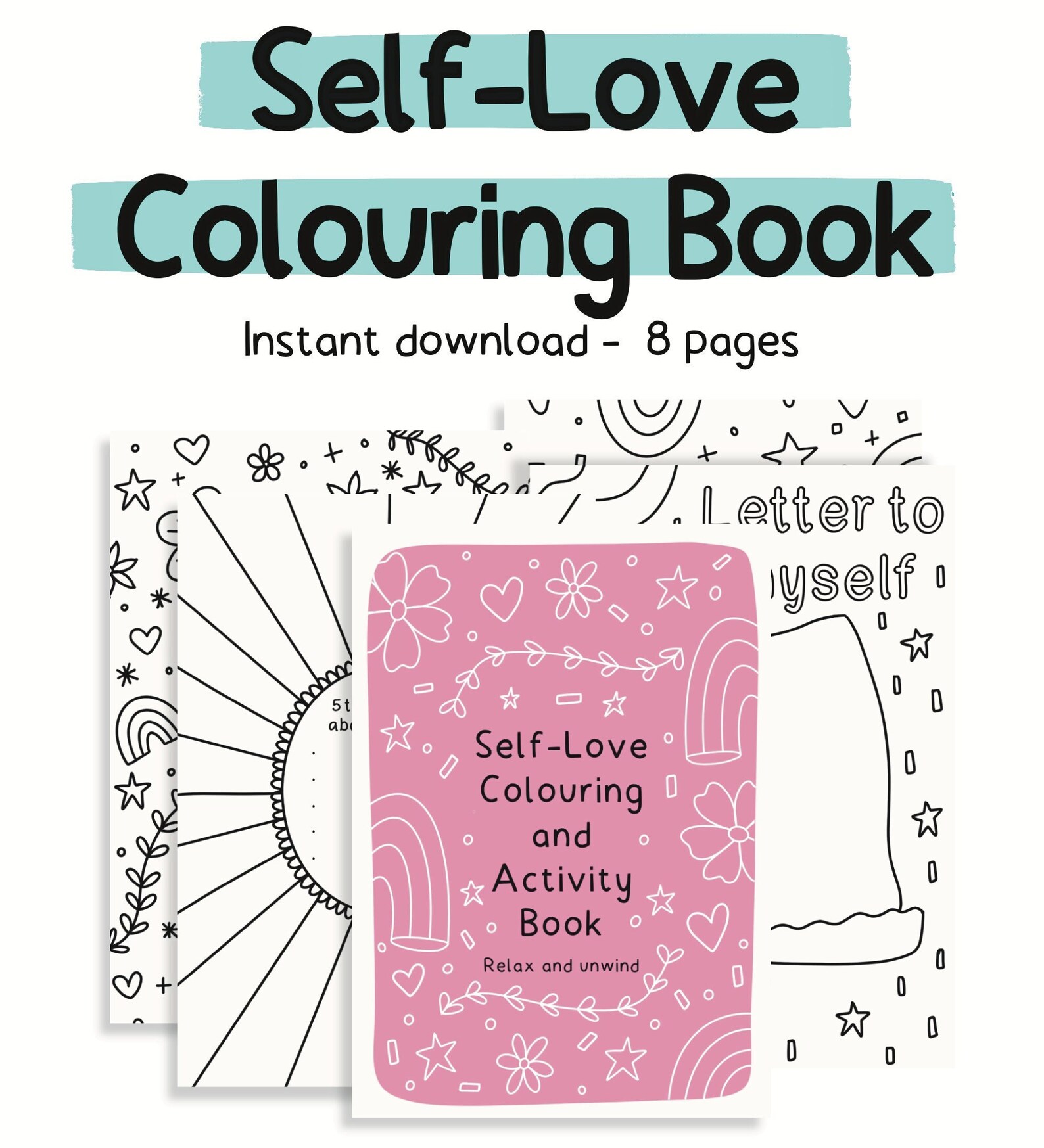 Digital Self-love Colouring Book Activity Book Self-love - Etsy
