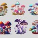 Watercolor Magic Mushrooms Clipart PNG Bundle, Occult Funghi, Printable ...