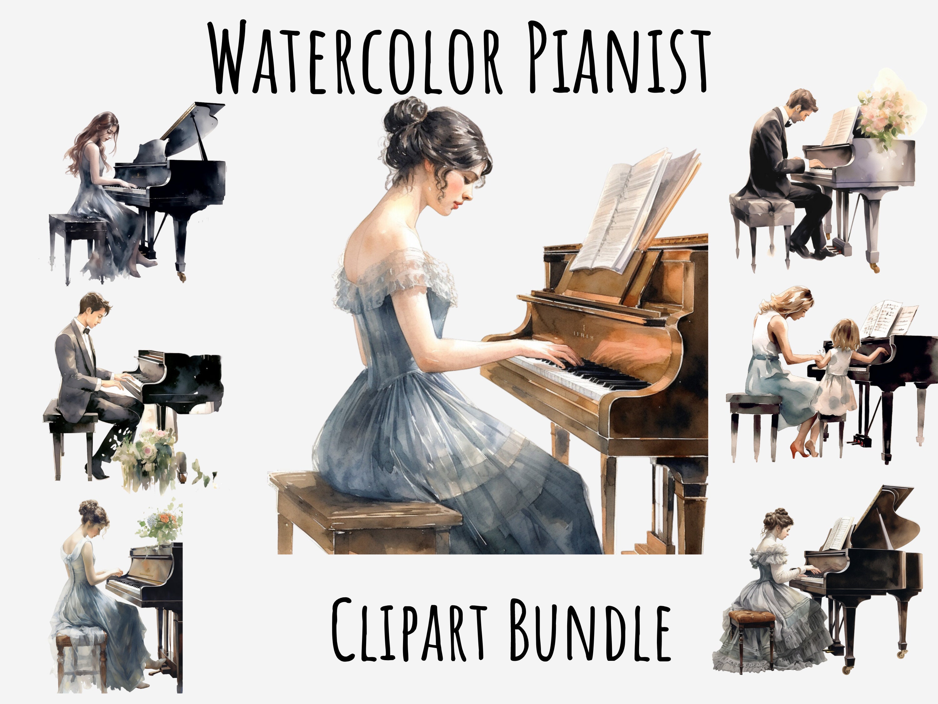 Modern Piano Clip Art