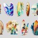 Watercolor Surfing Clipart, Surfboard Clipart, Hawaii, Beach Life ...
