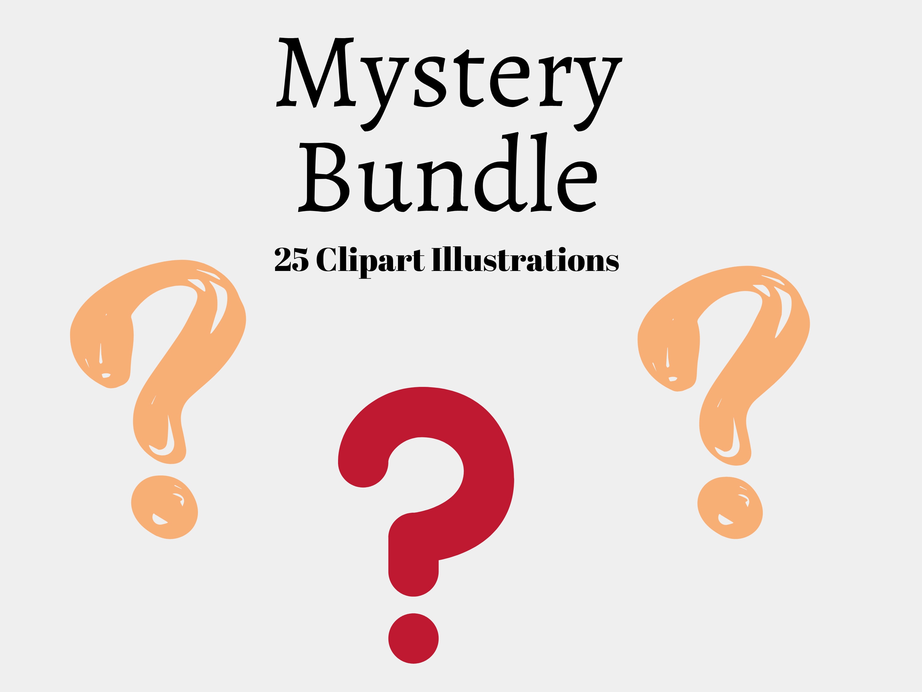Mystery Clipart Bundle, 25 Random High Quality Illustrations, Png ...