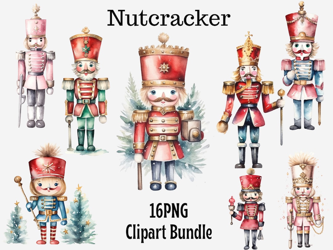Nutcracker Clipart, Transparent Printable PNG, Christmas, Xmas Ballet ...