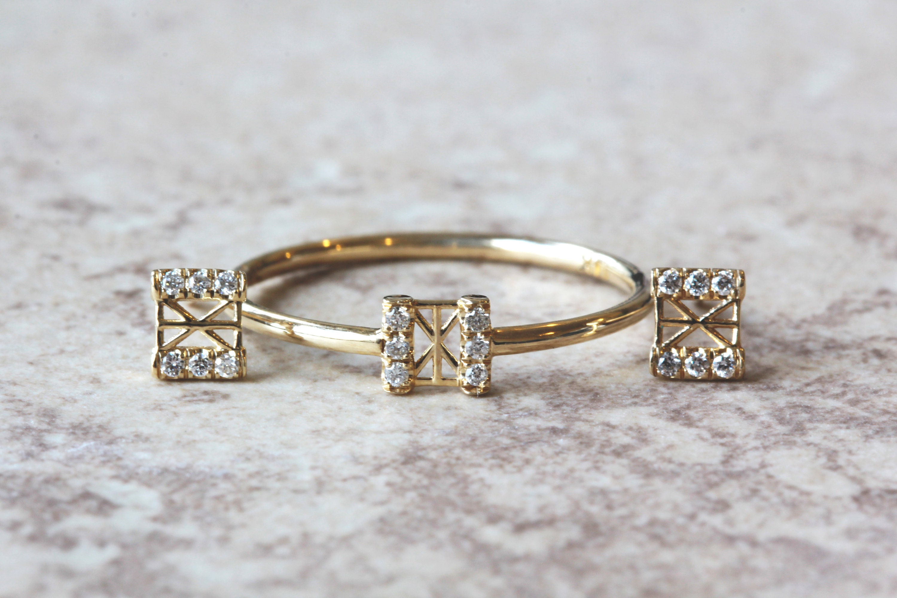 Stacking Ring Diamond Stackable Ring Statement Ring Promise - Etsy