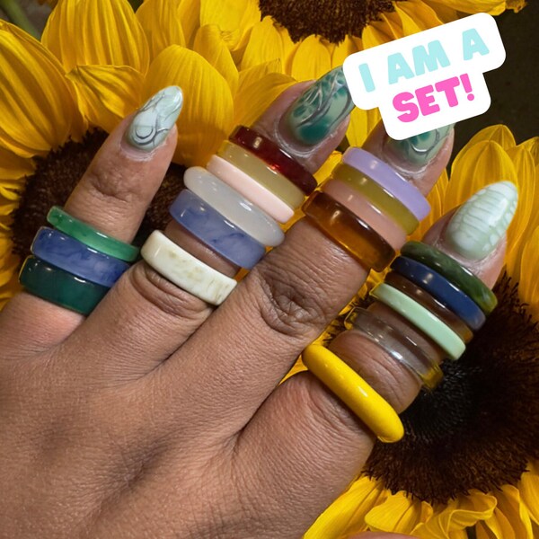 Resin Stacking Ring - Etsy