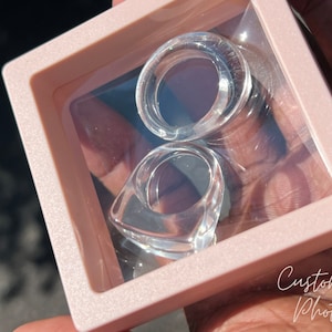 Clear Resin Ring Acrylic Ring Chunky Rings Transparent Ring Lucite ...