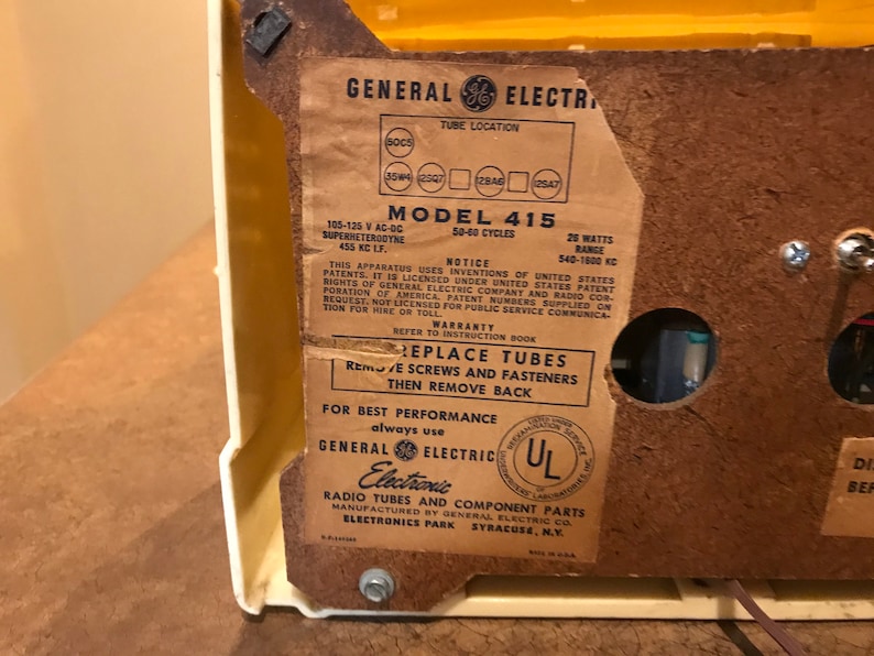 Restored General Electric Model 415 AM Broadcast Tube Radio - Etsy