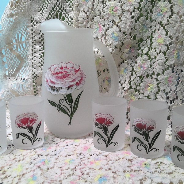 Hand Painted Frosted Drinking Glasses - Etsy