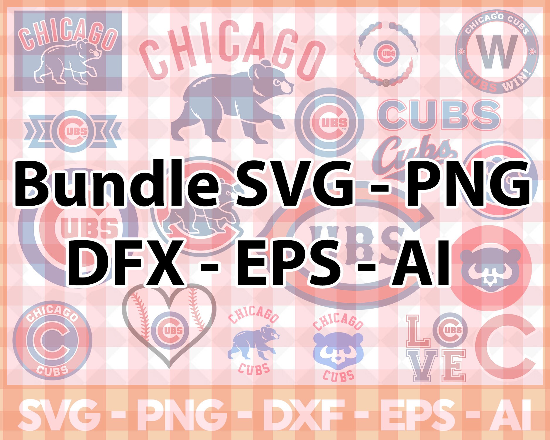 Chicago-cubs Baseball Team Svg Chicago-cubs Svg Bundle Svg - Etsy