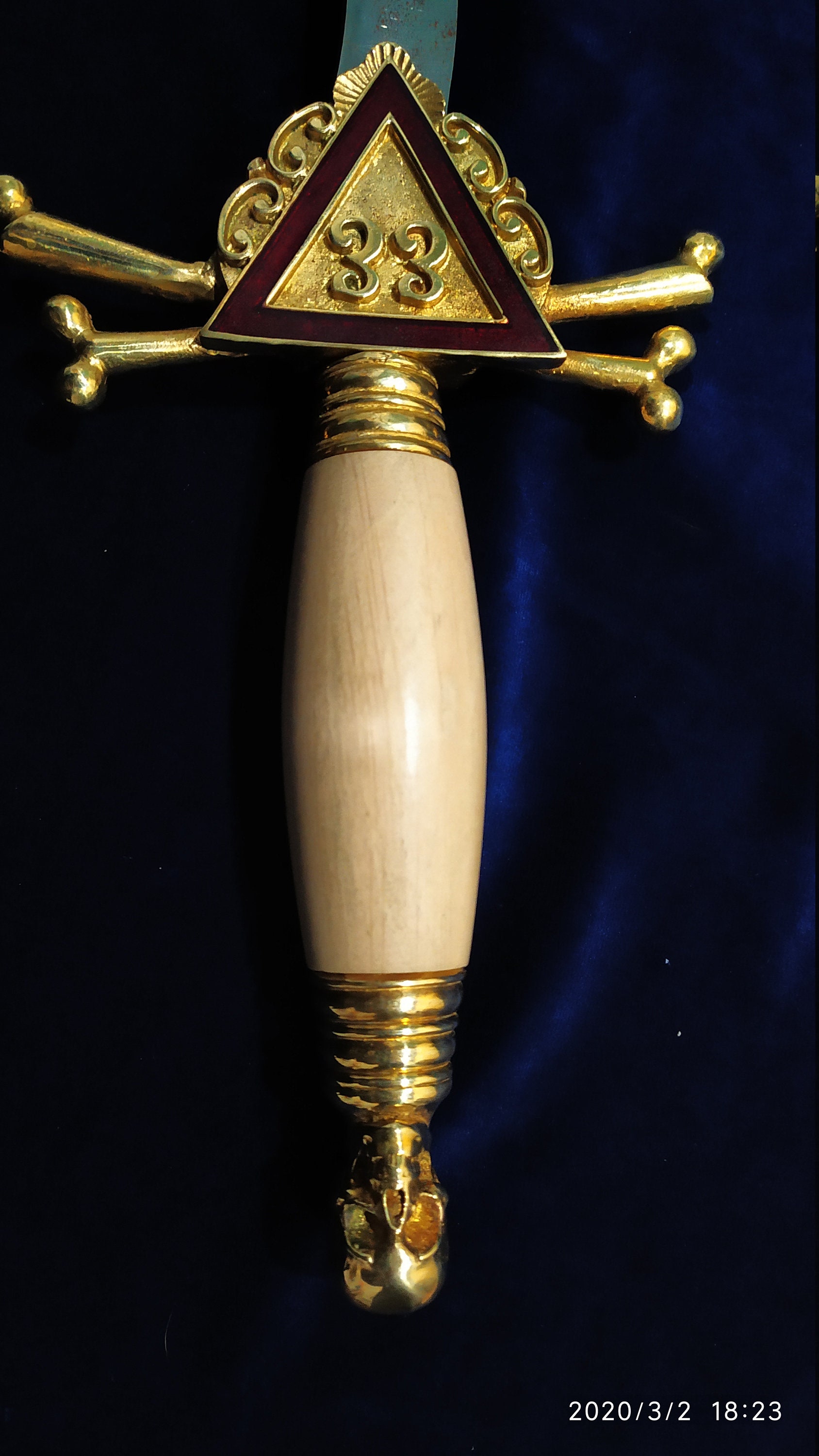 32/33 degree Masonic Sword AASR with high quality scull & | Etsy