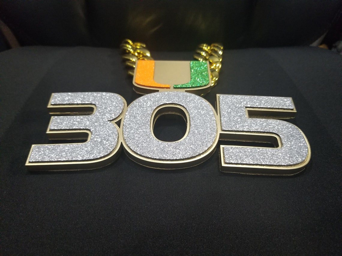 Miami 305 Hurricanes Turnover Chain 2019 made to Order - Etsy