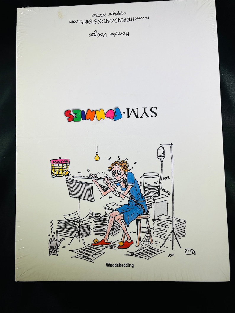 Three Symfunnies Flute Greeting Cards Woodshedding - Etsy UK