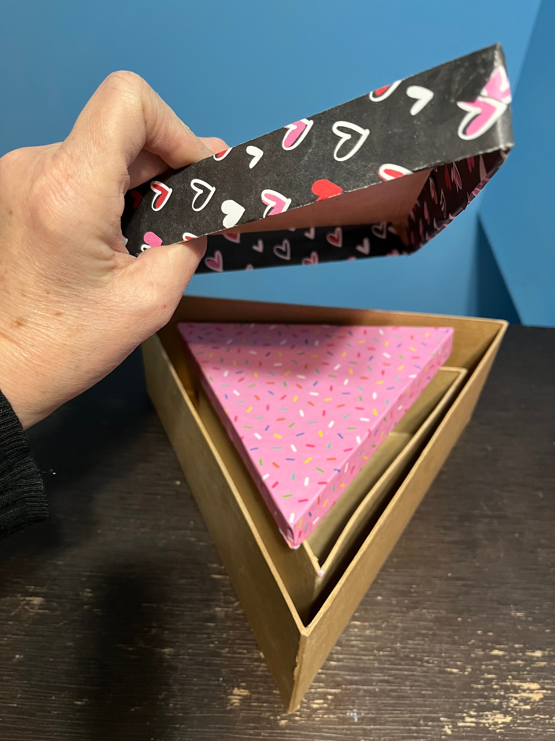 Valentine Triangle Nesting Boxes - Etsy