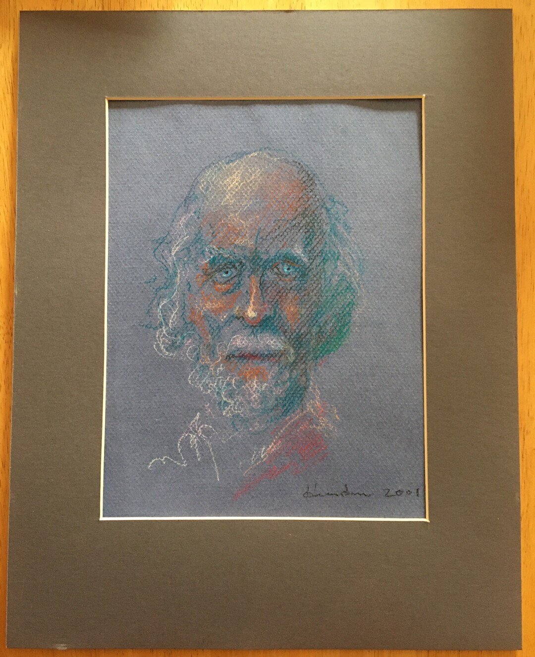 Philosopher, Pastel Drawing Matted and Framed - Etsy