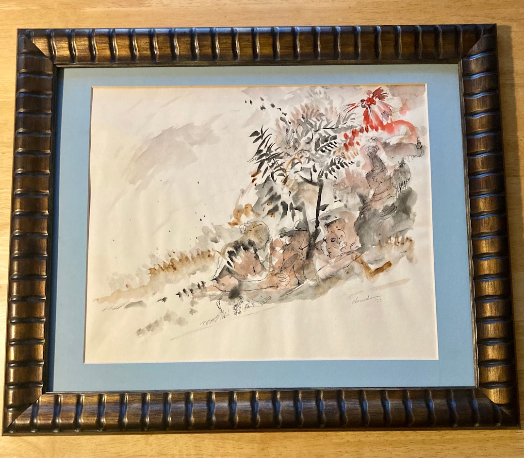 Abstract Pen and Ink Watercolor Painting - Etsy