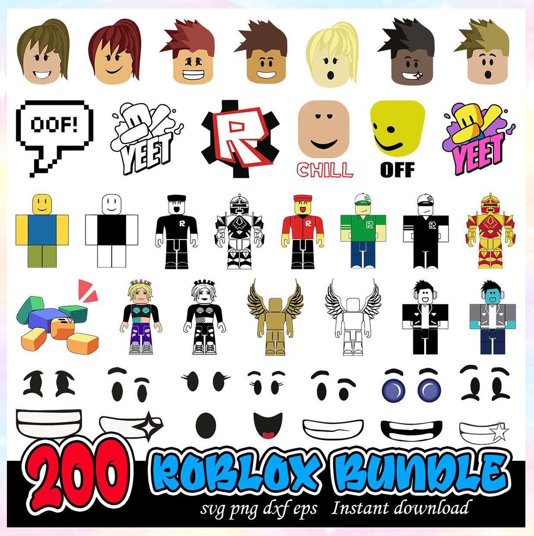 200 Roblox SVG Bundle, Roblox Font, Gaming Svg Files for Cricut, Roblox ...