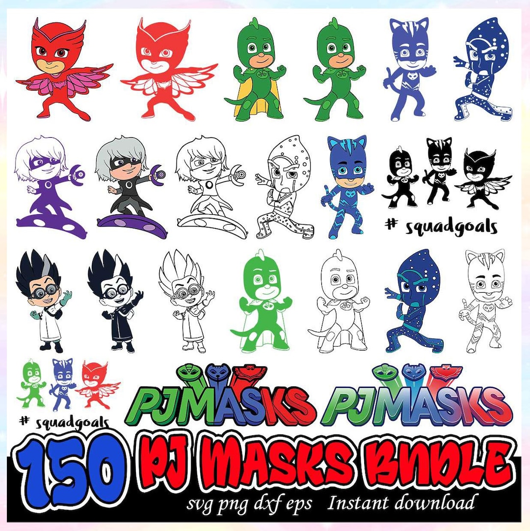 PJ Mask Svg Bundles, PJ Mask Clip Art, Pj Masks Hero Png, Pj Mask ...