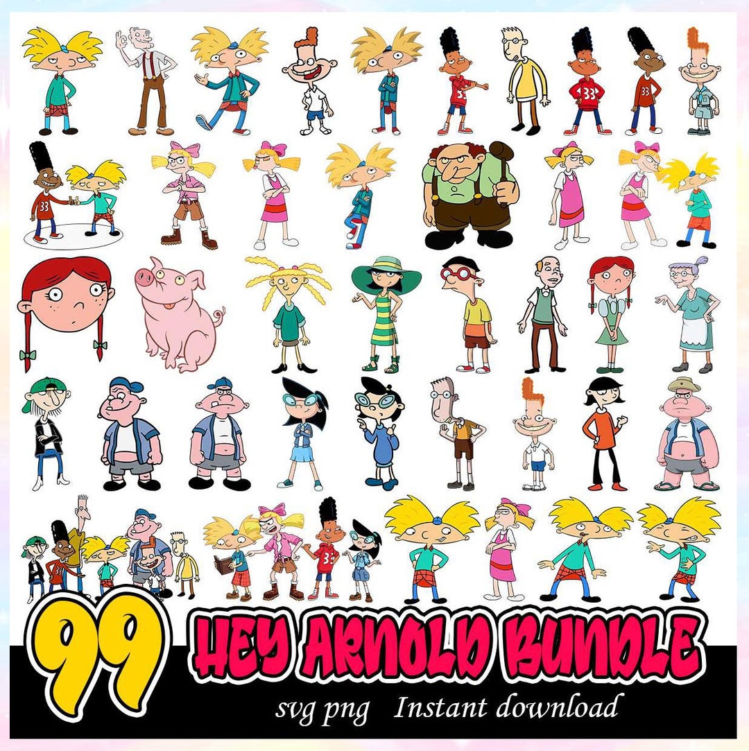 Hey Arnold Svg 90s Cartoon Svg 2000s Cartoon Svg Nickelodeon Svg Etsy