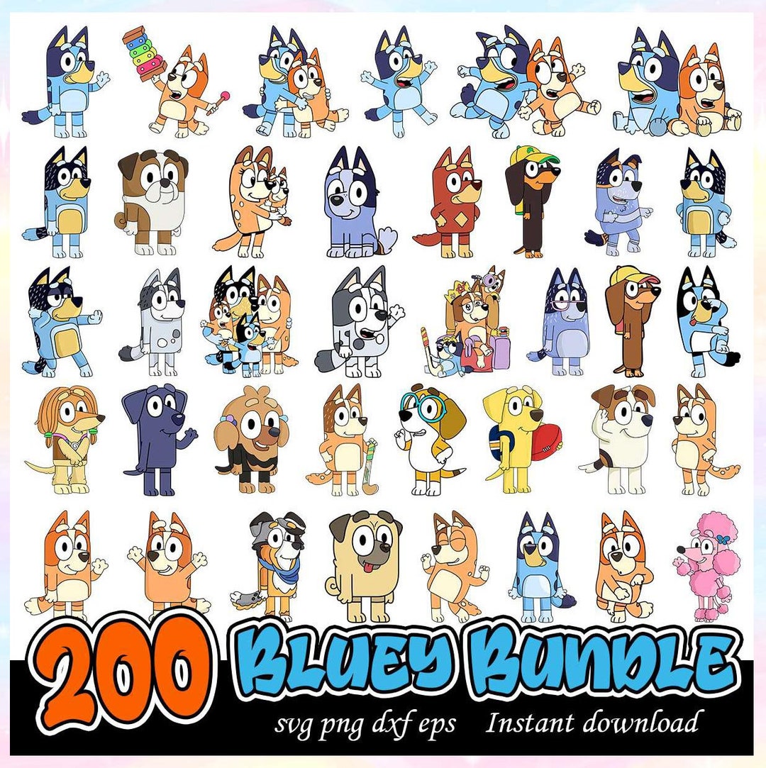 Bluey SVG & PNG Bundle, Bluey and Friends SVG and Png Images, Bluey ...