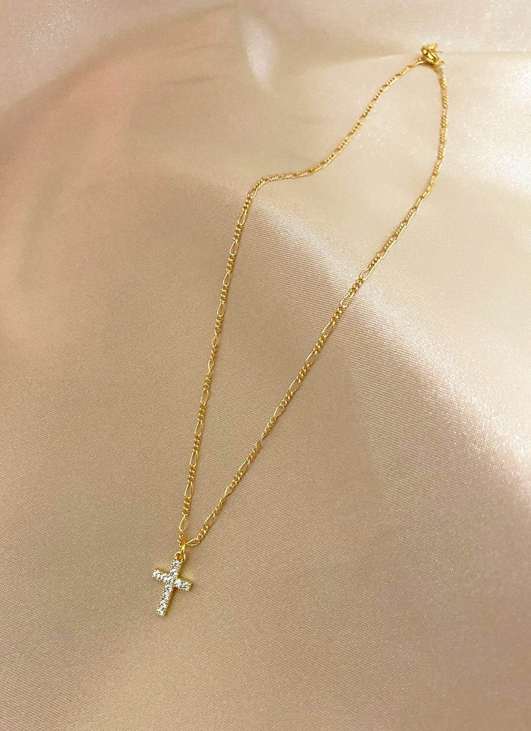 Small Gold Cross Necklace Stainless Steel Cross Everyday Necklace ...