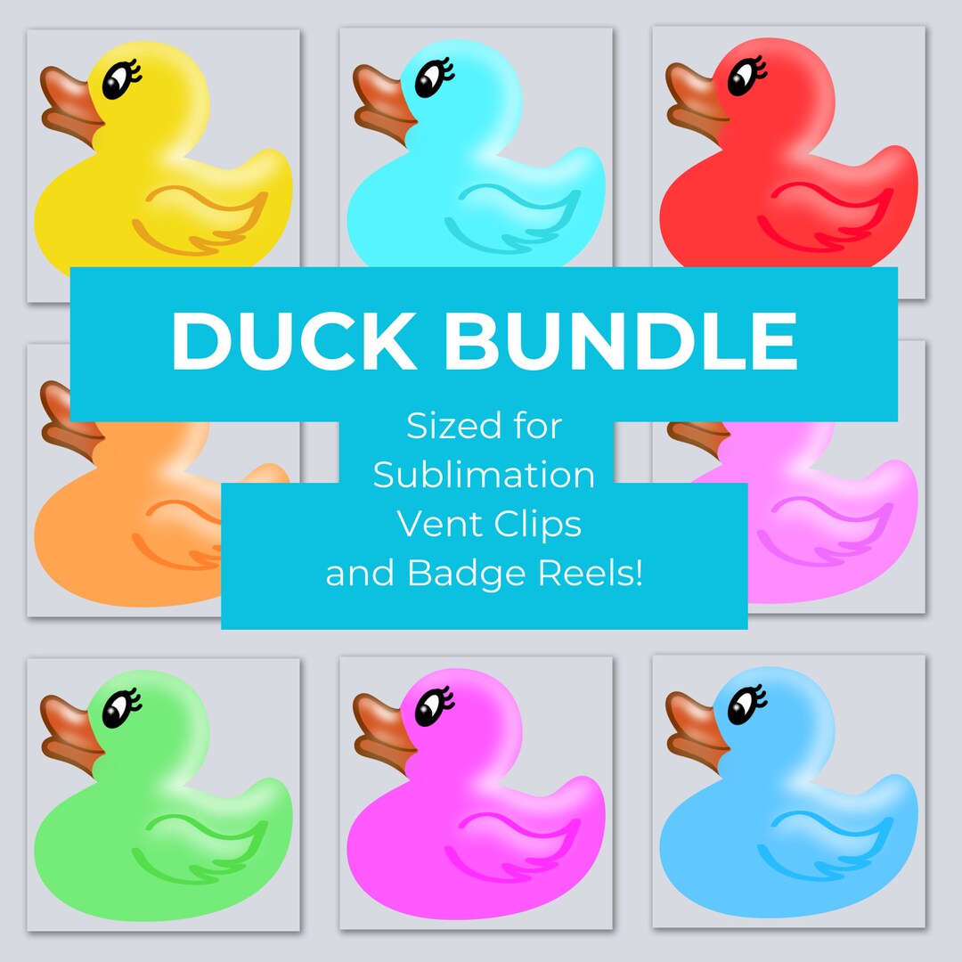 Duck Vent Clips & Badge Reels | Colorful BUNDLE | Sub Template | High ...