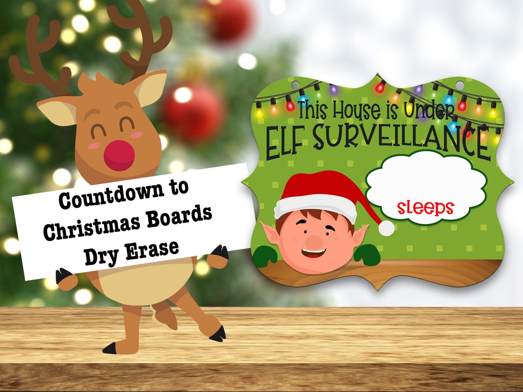 Elf Countdown Board Hanger, Sublimation Template - Etsy