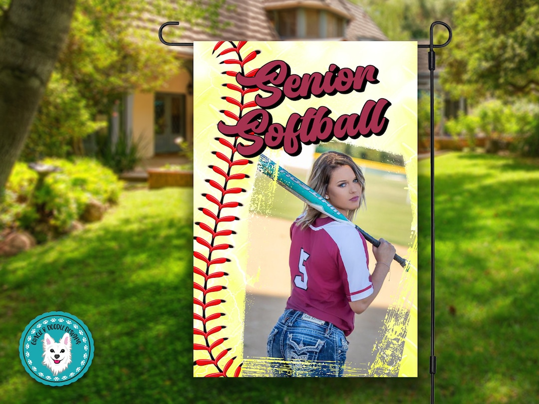 Softball Garden Flag | Banner | Digital Template for Sublimation of ...
