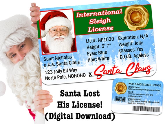 Sublimation Template Digital Download Santa Claus License | Etsy