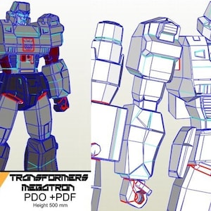 Papercraft Transformers Megatron Pdo Pdf - Etsy