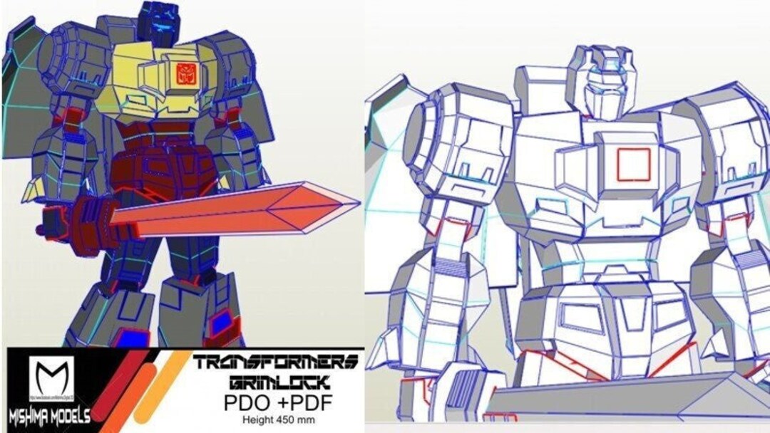 Papercraft Transformers Grimlock - Etsy