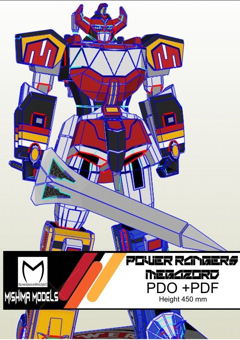 Papercraft Power Ranger Megazord pdo pdf - Etsy México